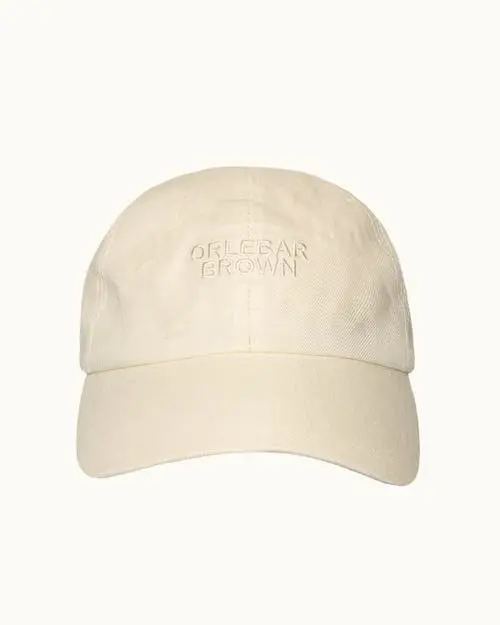 Orlebar Brown Linen Baseball Cap - White Sand