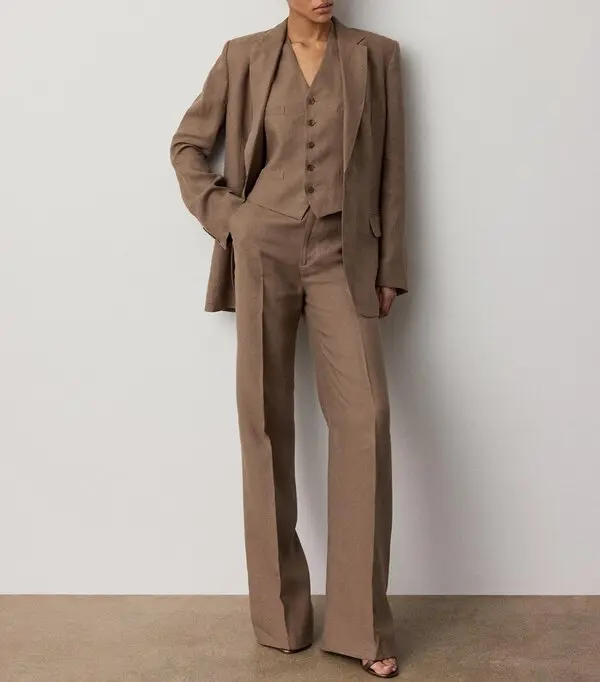 Ralph Lauren Linen Dean Ii Tailored Trousers