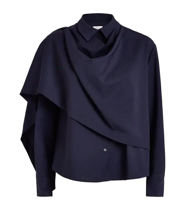 Claudie Pierlot Wool-blend Shawl Shirt