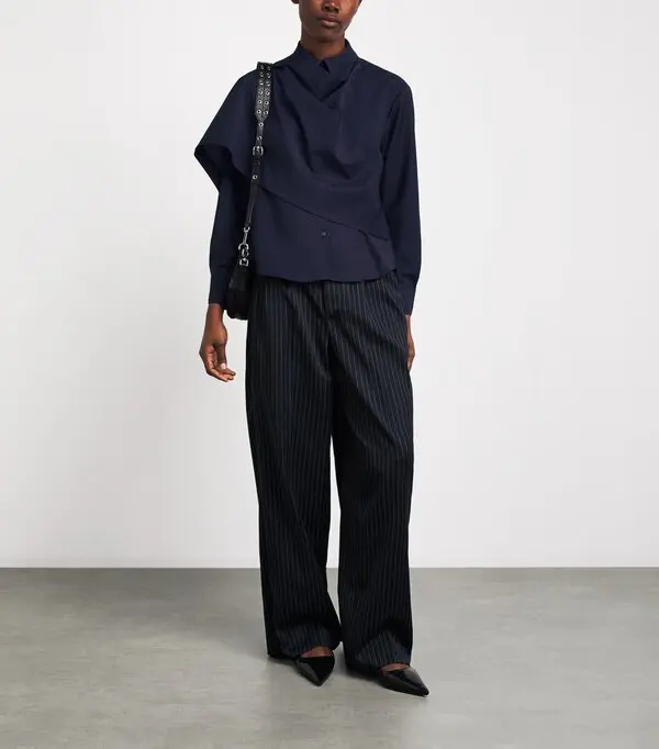 Claudie Pierlot Wool-blend Shawl Shirt