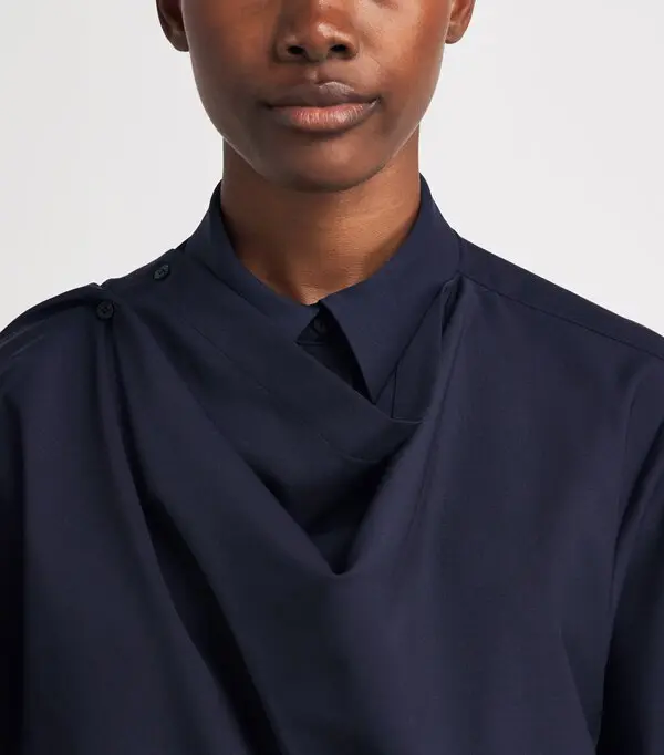 Claudie Pierlot Wool-blend Shawl Shirt