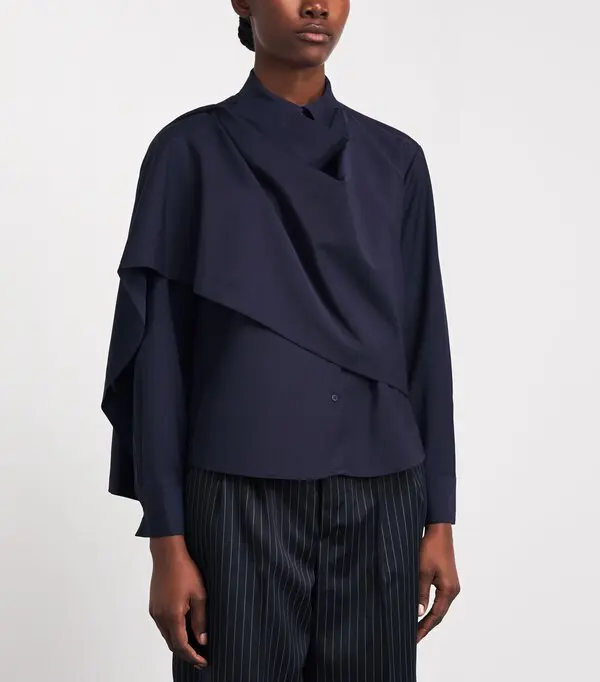 Claudie Pierlot Wool-blend Shawl Shirt