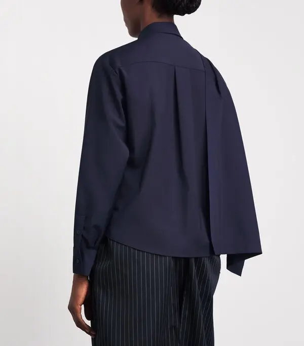 Claudie Pierlot Wool-blend Shawl Shirt