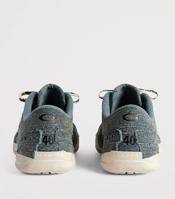 Balenciaga Hamptons" Distressed Denim Lace-up Sneakers