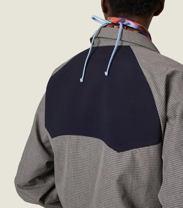 Miu Miu Cotton Gingham Check Zip-up Jacket