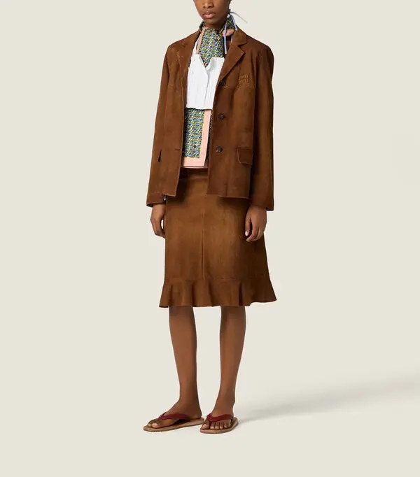 Miu Miu Suede Tailored Jacket