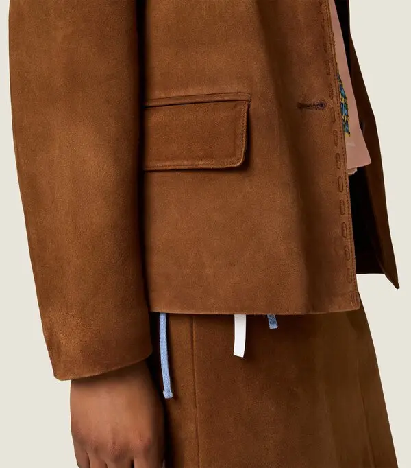 Miu Miu Suede Tailored Jacket