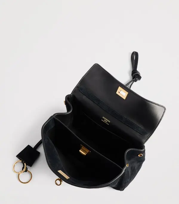 Balenciaga Mini Suede Rodeo Top-handle Bag