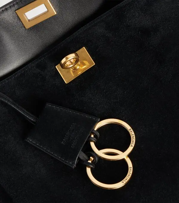 Balenciaga Mini Suede Rodeo Top-handle Bag