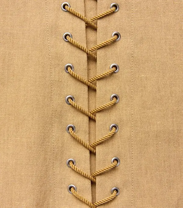 Tory Burch Linen Blend Kaftan With Tie Detail
