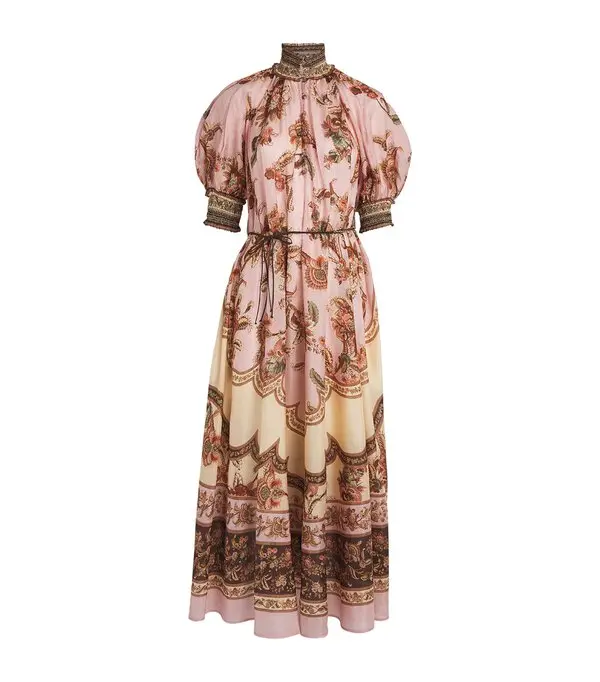 Zimmermann Silk Aster Billow Midi Dress