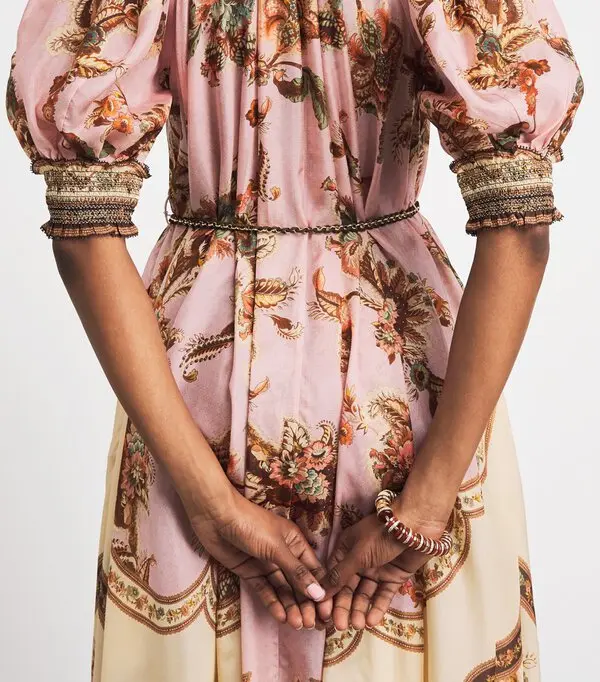 Zimmermann Silk Aster Billow Midi Dress