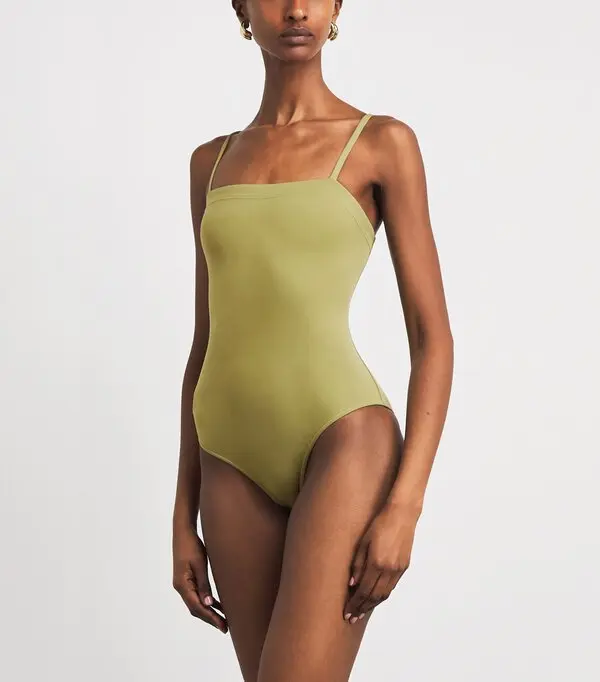 ERES Square-neck Aquarelle One-piece Swimsuit - Green