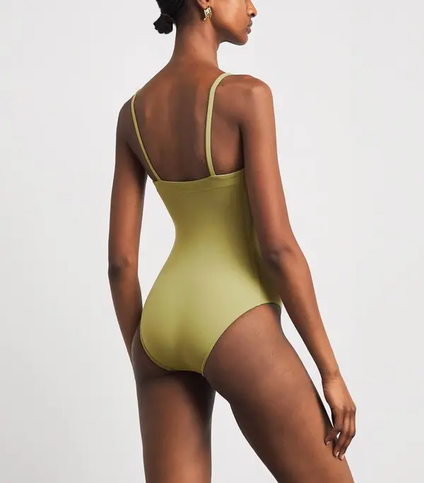 ERES Square-neck Aquarelle One-piece Swimsuit - Green