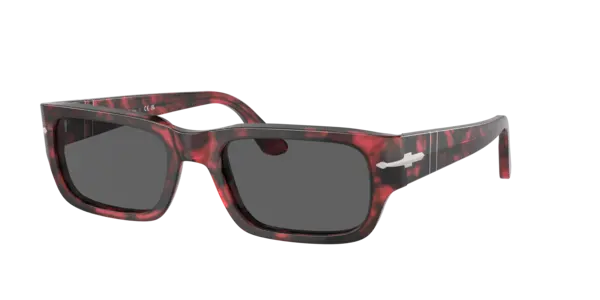 Persol Black Rectangle Sunglasses - Dark Grey