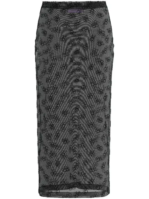 MARGHERITA MACCAPANI Embroidered Semi-sheer Overskirt
