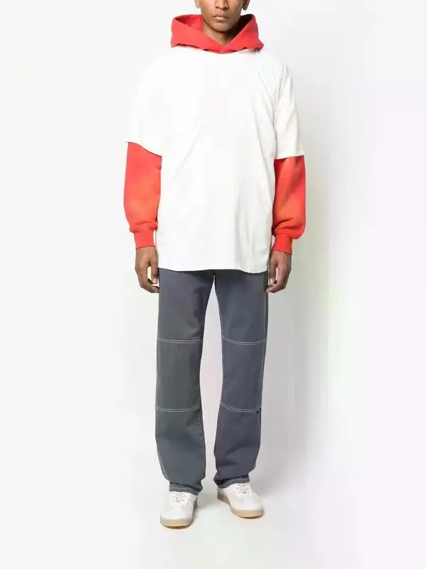 MSGM Logo Print Straight-leg Trousers