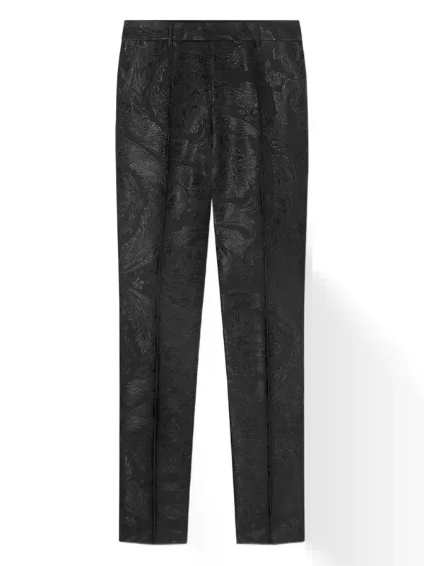 Versace Embossed Floral Trousers