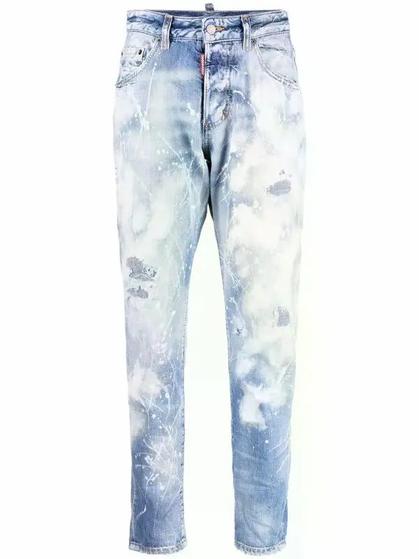 Dsquared2 Paint Splatter Tapered Jeans