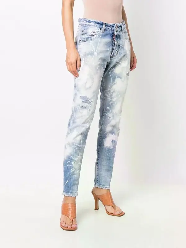 Dsquared2 Paint Splatter Tapered Jeans