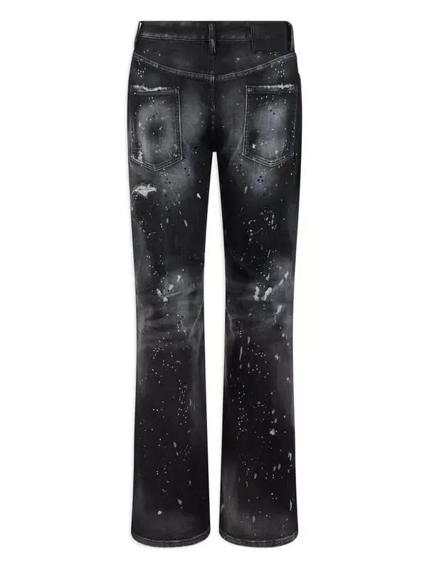 Dsquared2 Distressed Straight-leg Jeans - Black