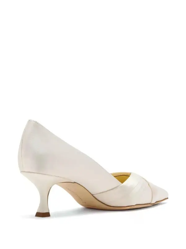 Manolo Blahnik Vieralo Crossover-strap Pumps - White