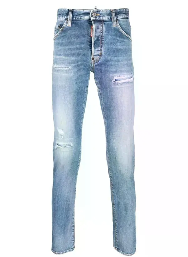 Dsquared2 Distressed Straight-leg Jeans
