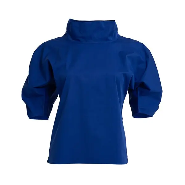 BIANCA POPP Puff Blouse With Collar In Cotton Mix