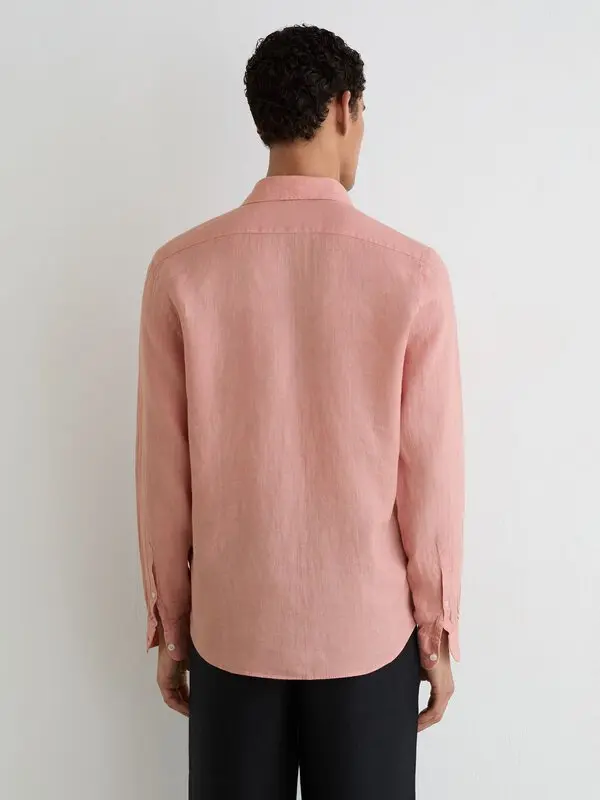 REISS Ruban Linen Cutaway-collar Regular-fit Shirt