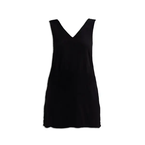 REISTOR V-neck Mini Dress With Bow Detail - Black