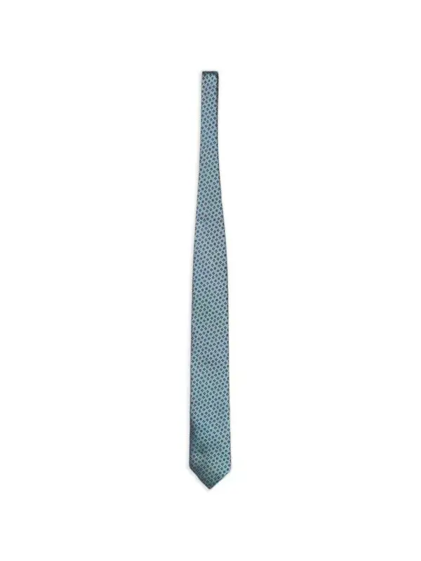 Zegna Jacquard Silk Tie - Blue