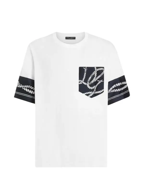 Dolce & Gabbana Cotton T-shirt With Marina-print