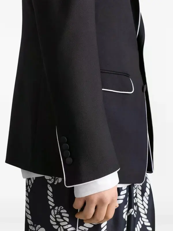 Dolce & Gabbana Martini Light Single-breasted Wool Twill Jacket - Blue