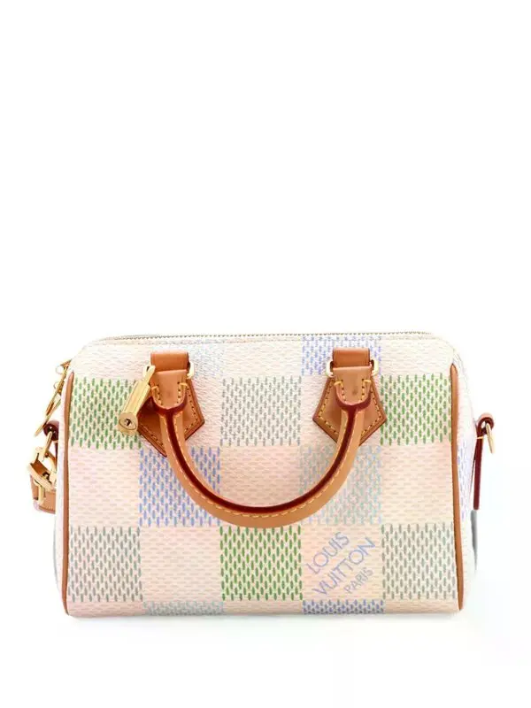 LOUIS VUITTON Speedy Bandouliere Limited Edition Damierlicious Giant 20 Satchel - Blue