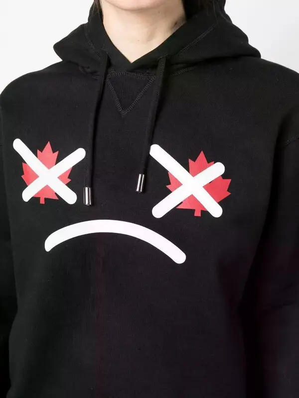 Dsquared2 Graphic Print Cotton Hoodie