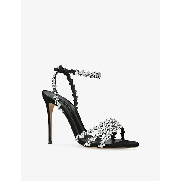 Casadei Julia Love Embellished Leather High Heel Sandals
