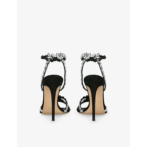 Casadei Julia Love Embellished Leather High Heel Sandals