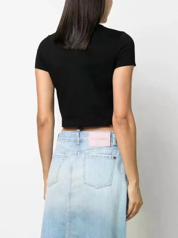 Dsquared2 X Pac-man Graphic Cropped T-shirt