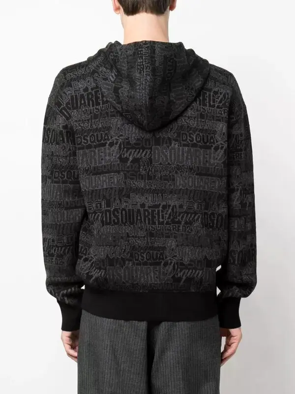 Dsquared2 Intarsia-knit Drawstring Hoodie