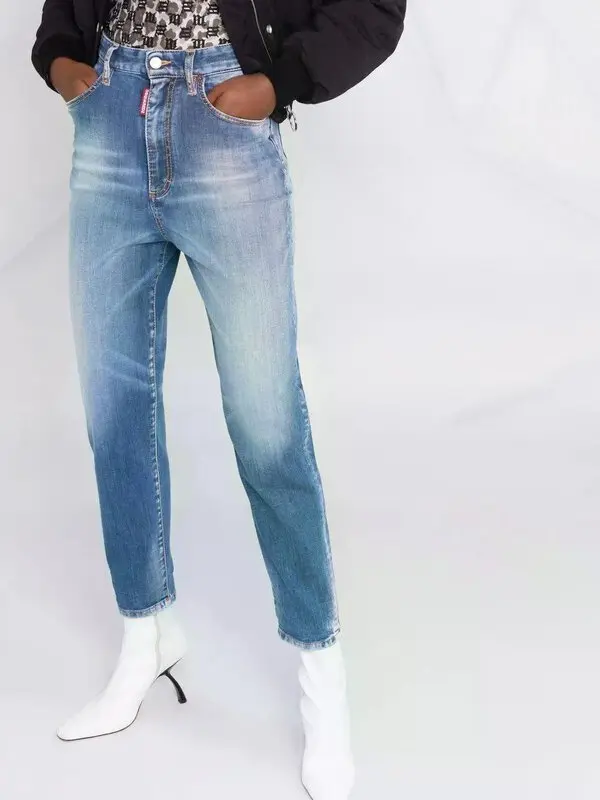Dsquared2 Faded Effect Mom Jeans
