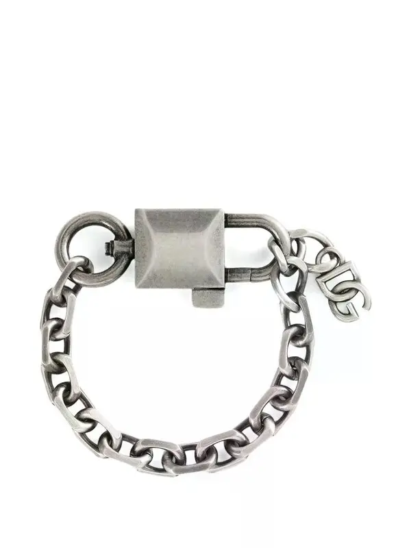 Dolce & Gabbana Chain Bracelet With Dg Logo - Silver