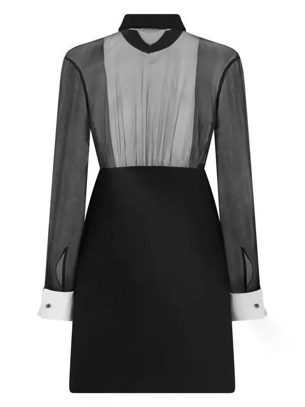 Dsquared2 Bib-collar Sheer-panelled Minidress