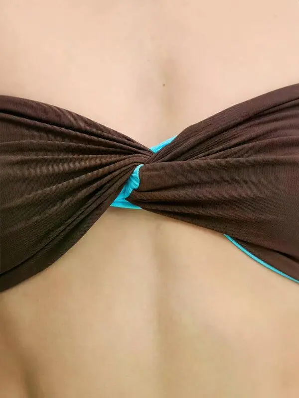 Bond Eye Ora Twisted-design Reversible Bandeau - Blue