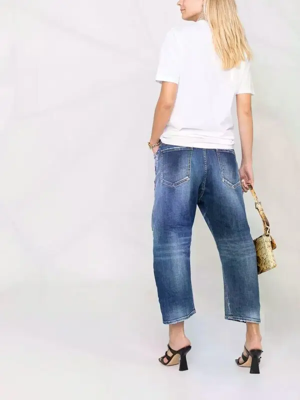 Dsquared2 Patchwork Effect Cropped Jeans