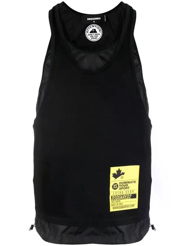 Dsquared2 Layered Logo-patch Tank Top