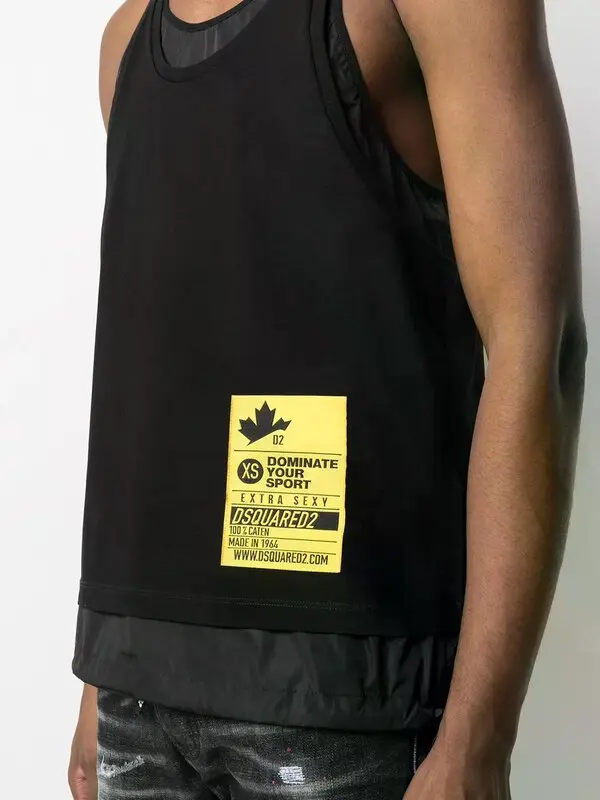 Dsquared2 Layered Logo-patch Tank Top