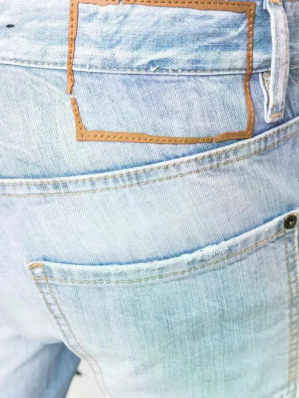 Dsquared2 Distressed-effect Straight-leg Jeans - Blue