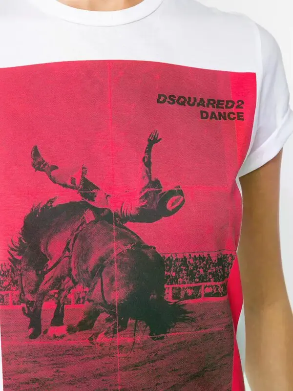 Dsquared2 Printed Cotton T-shirt - White