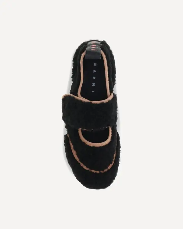 Marni Mary Jane Shearling Sneakers