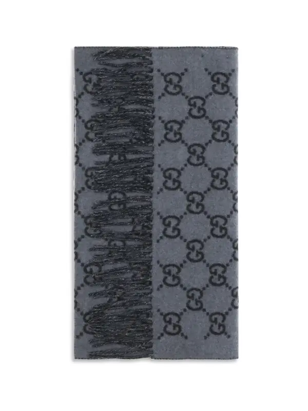 Gucci Gg Cashmere Scarf - Blue